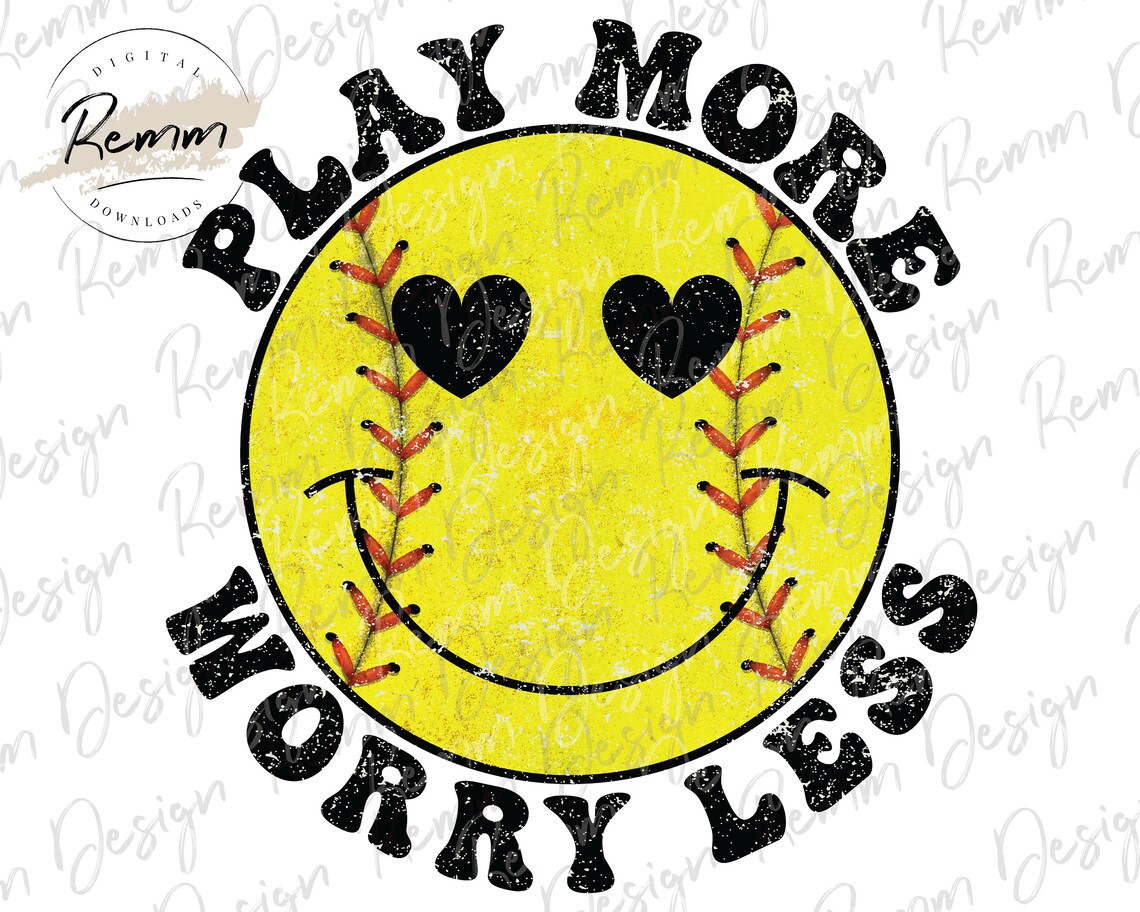 Softball Png Softball Smiley Face Png Softball Sublimation - Etsy