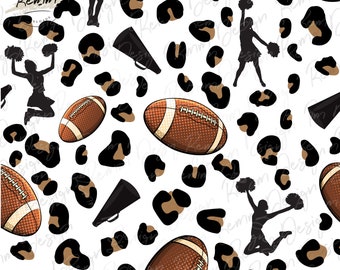 Seamless Football Leopard Png Sublimate Download Digital - Etsy