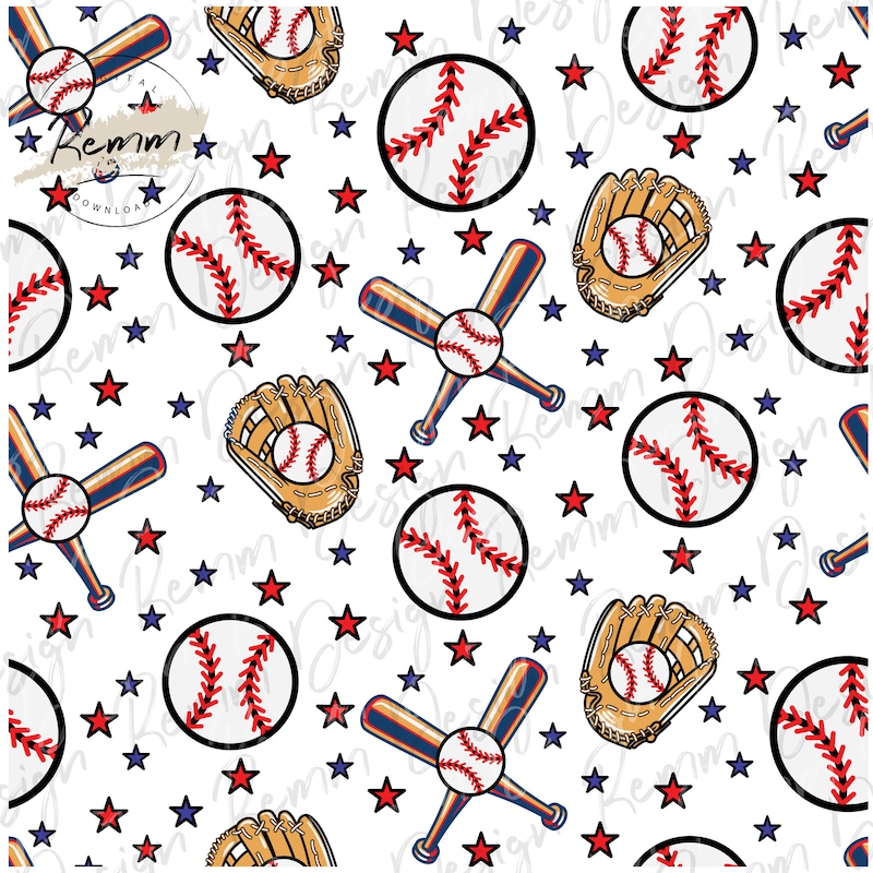 Baseball Pattern - Etsy