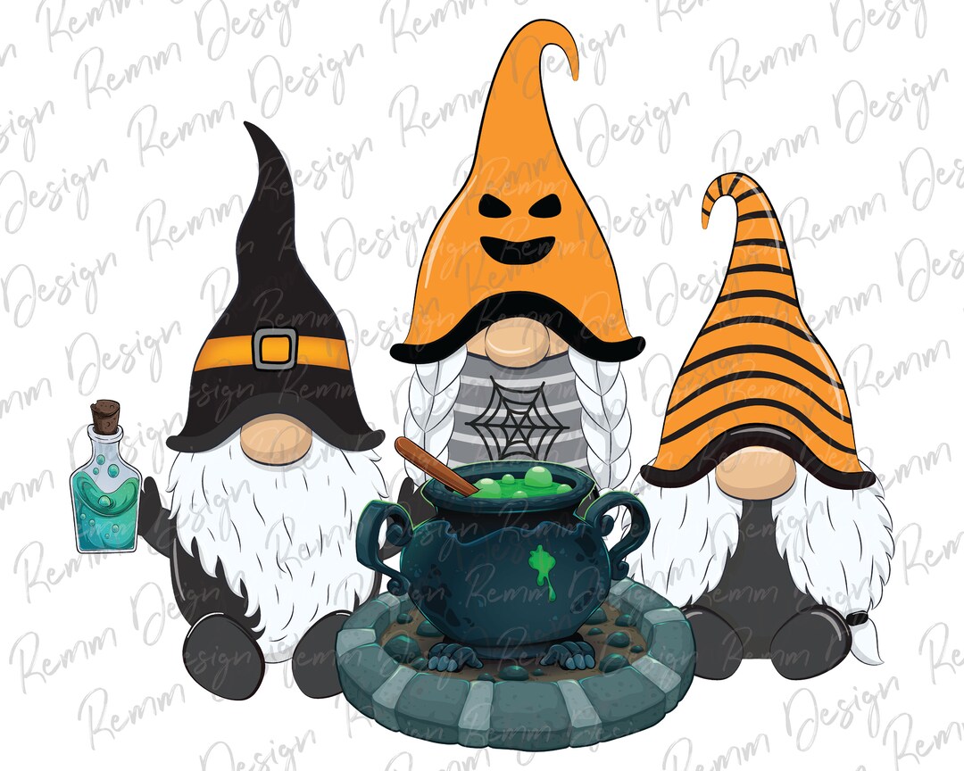 Halloween Gnomes PNG, Halloween PNG, Halloween Clipart, Sublimation ...
