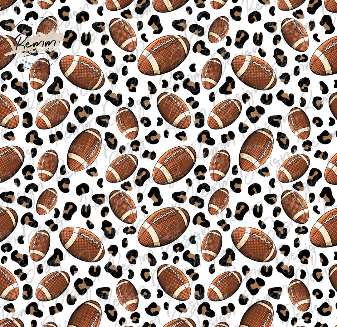 Football Leopard Seamless Pattern: Digital Paper (PNG, JPEG) for Fabric ...