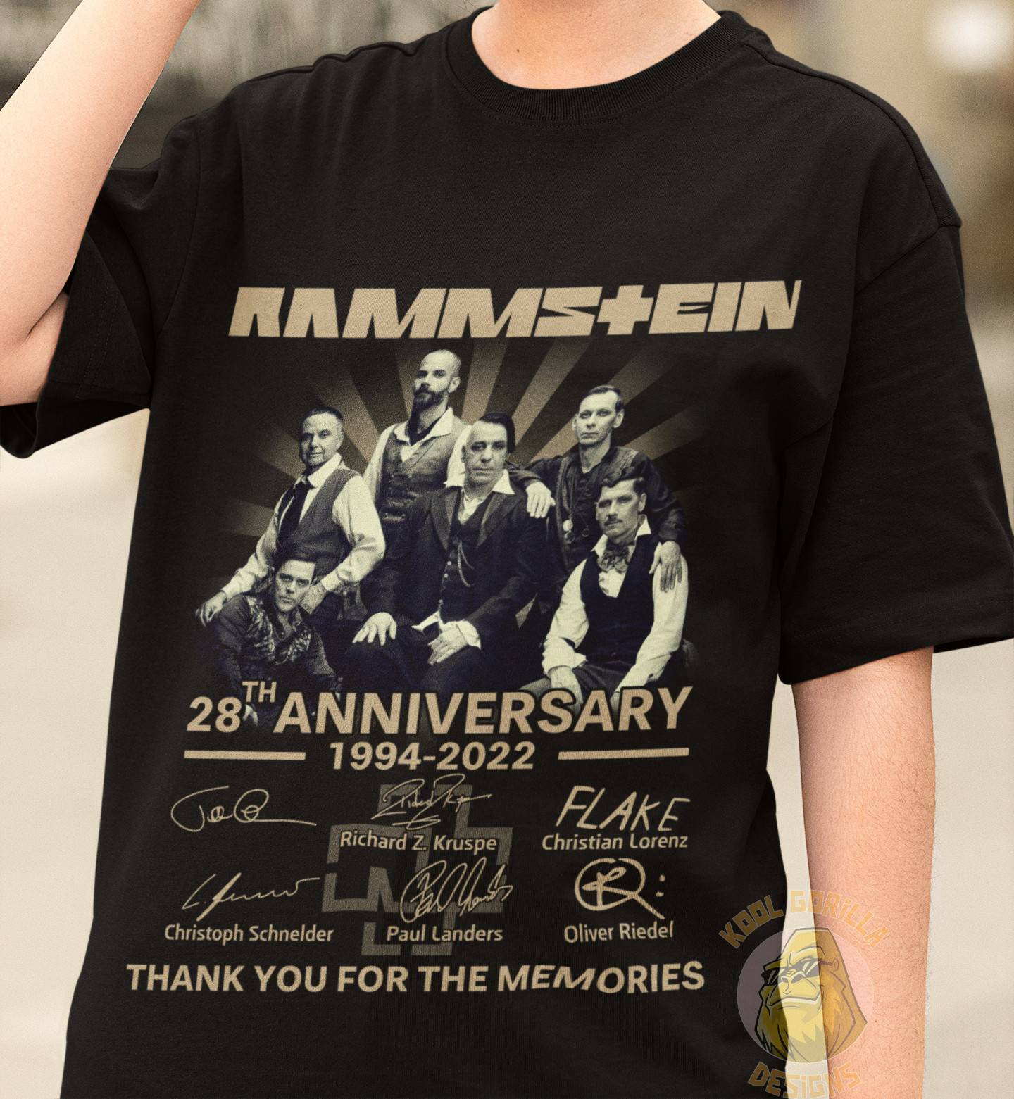 Rammstein Shirt, Rammstein 28th Anniversary Signatures Tshirt ...