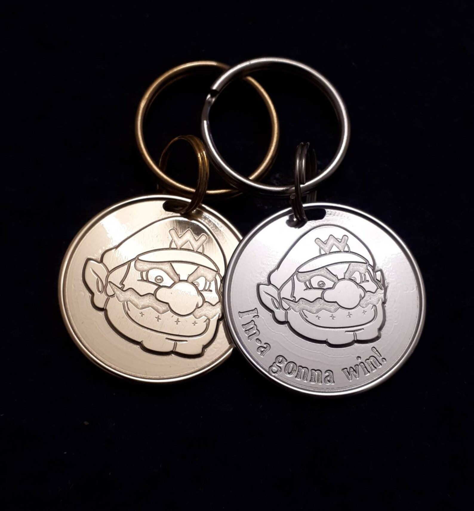 Super Mario Rare Double Sided Metal Keyring/ Pet Tag Stunning - Etsy