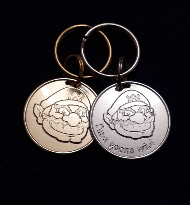 Super Mario Rare Double Sided Metal Keyring/ Pet Tag Stunning - Etsy
