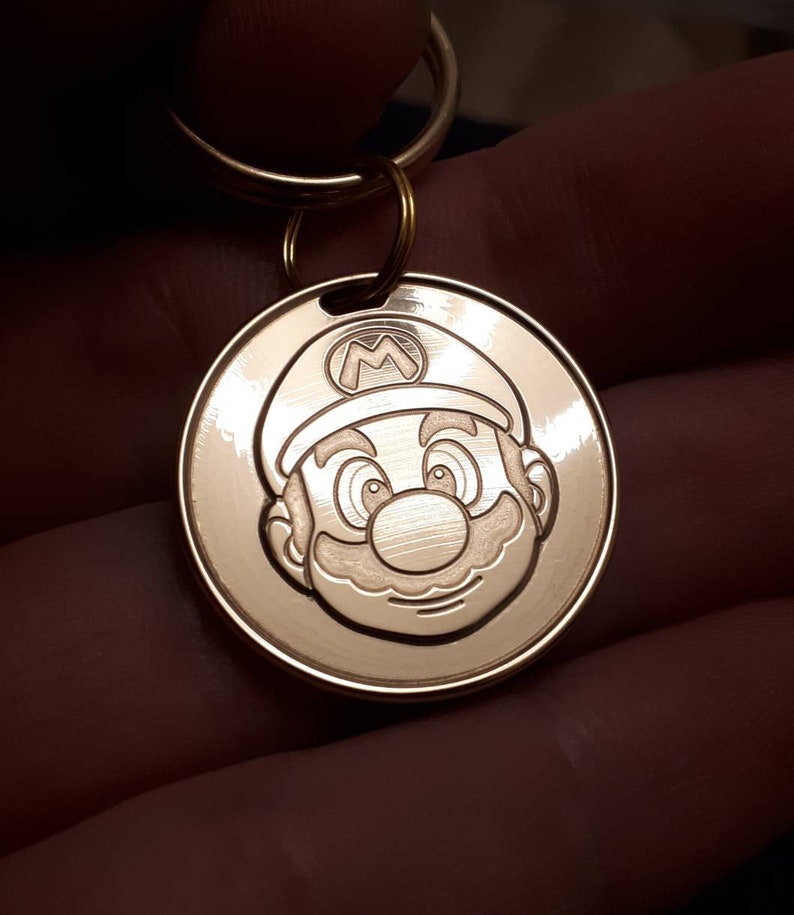 Super Mario Rare Double Sided Metal Keyring/ Pet Tag Stunning | Etsy