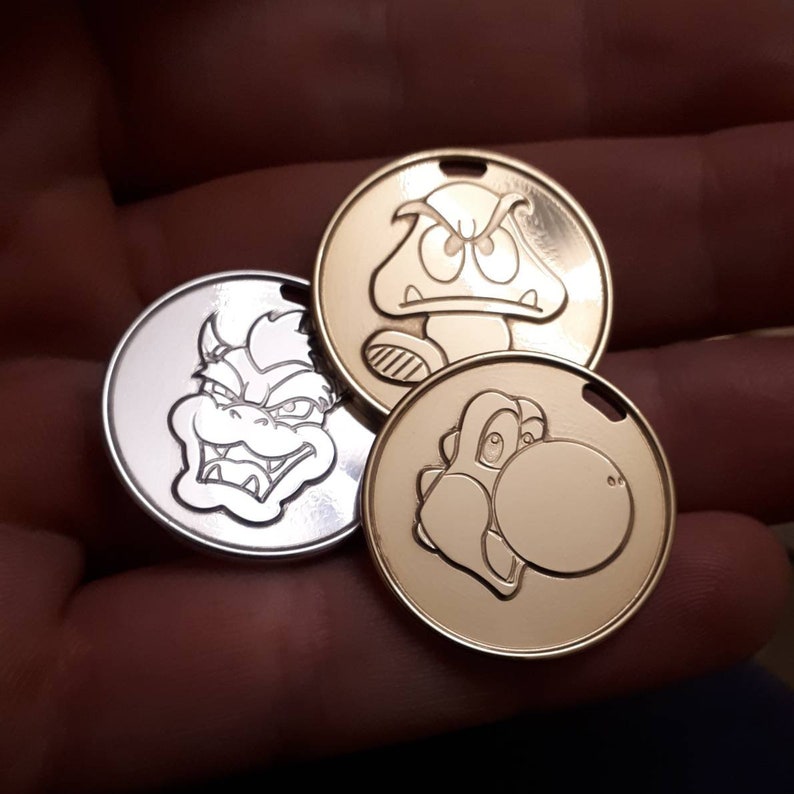 Super Mario Rare Double Sided Metal Keyring/ Pet Tag Stunning | Etsy