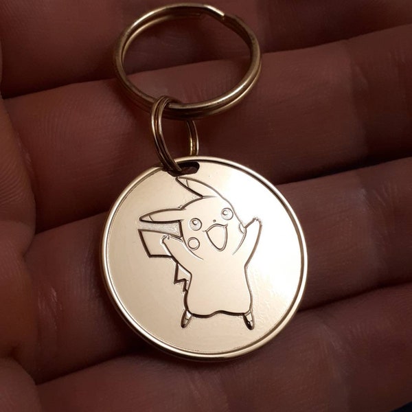 Pikachu Keyring - Etsy UK