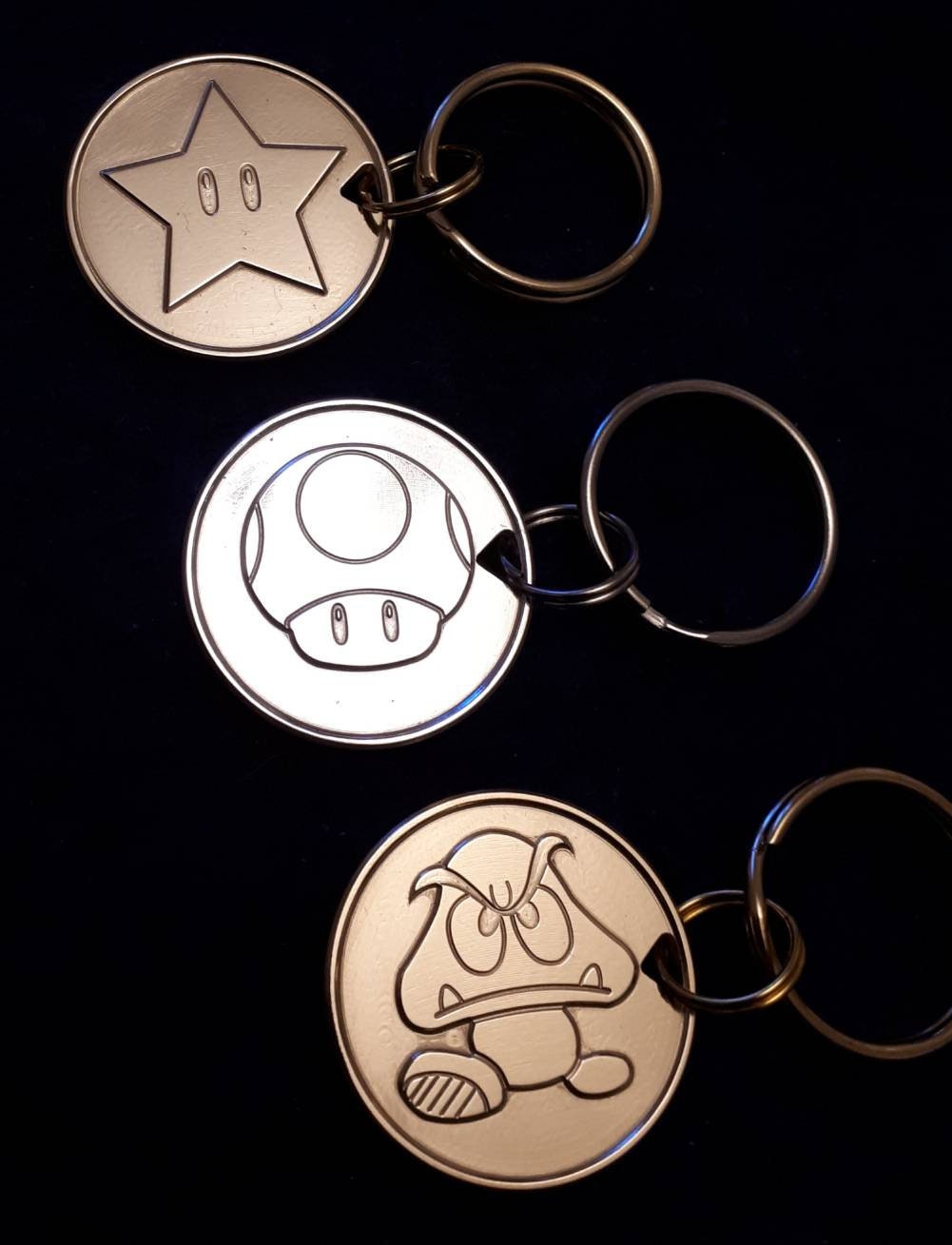 Super Mario Rare Double Sided Metal Keyring/ Pet Tag Stunning | Etsy