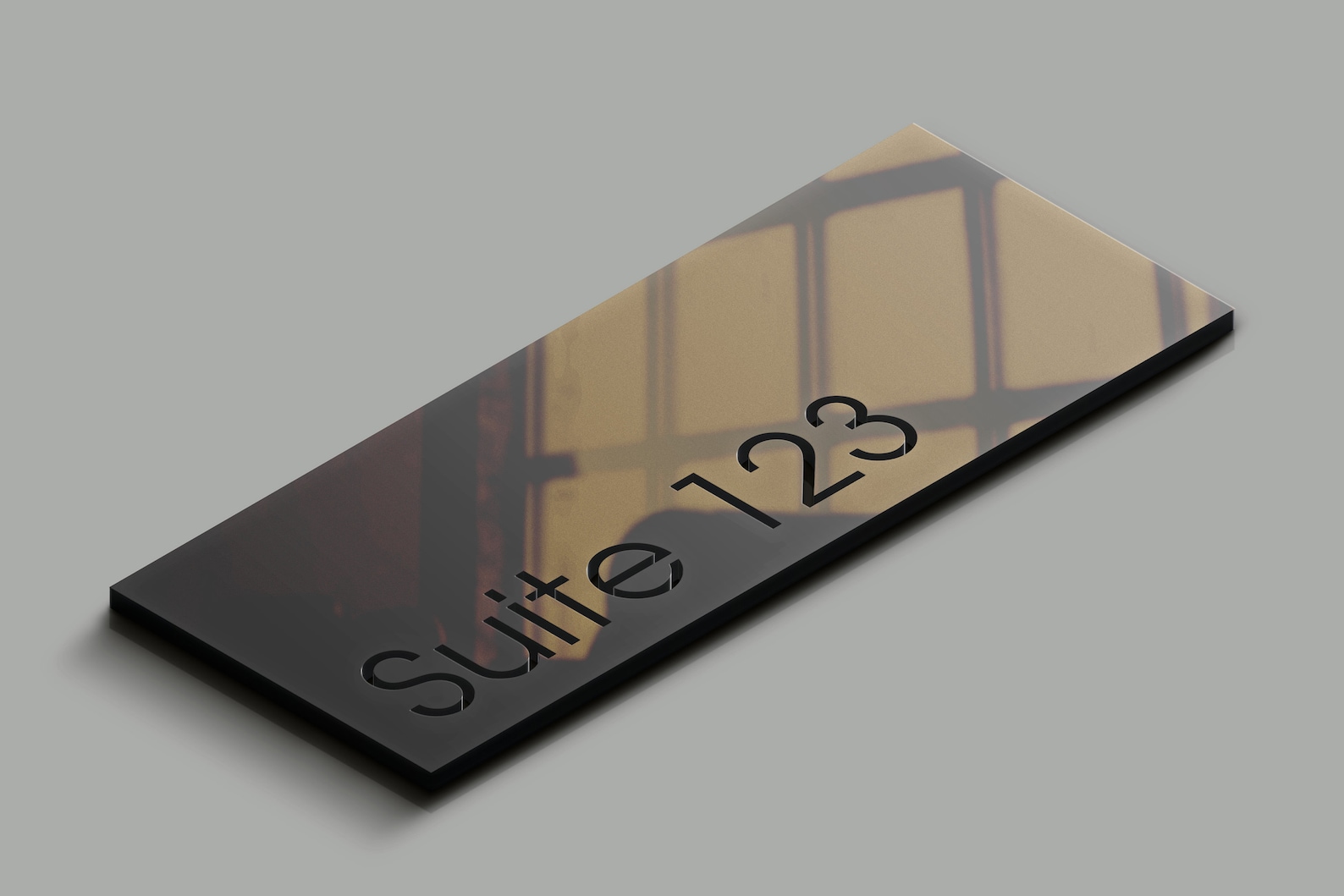 Modern Acrylic Glass Suite Number Sign - Personalized Office Door ...