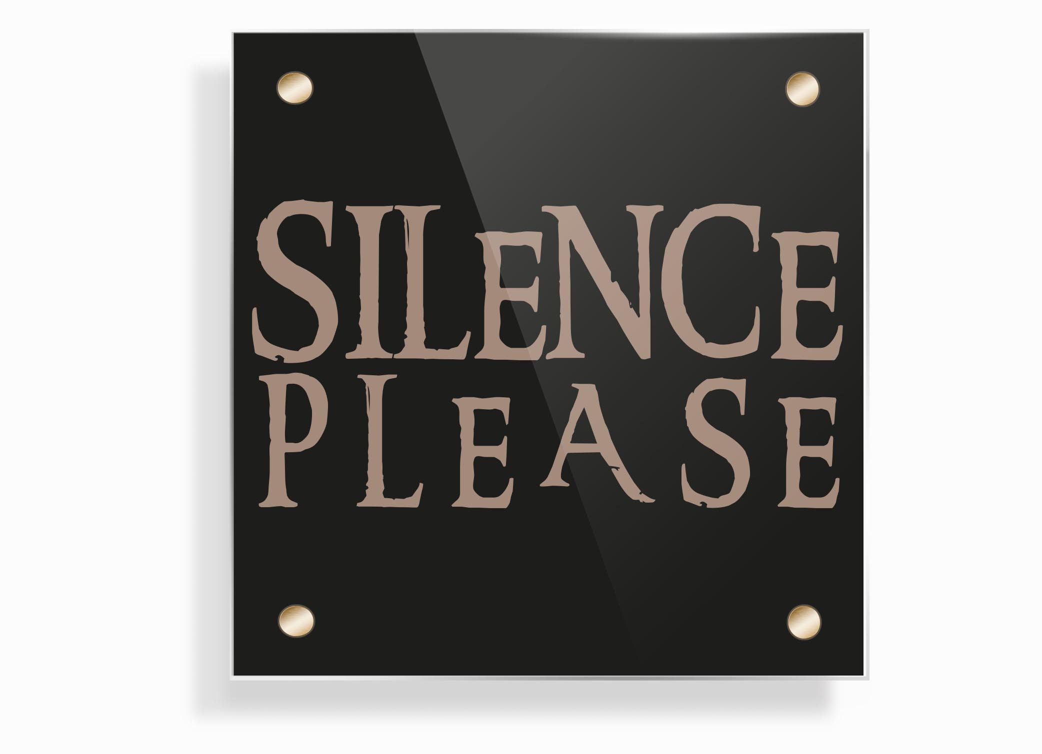 Silence Please Signage