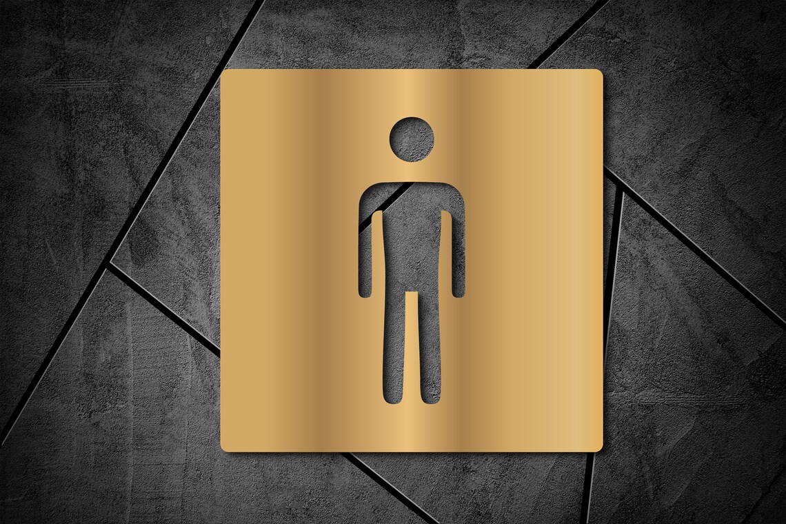 Acrylic Restroom Sign: Modern Office, Indoor/outdoor 20cm 8in - Etsy