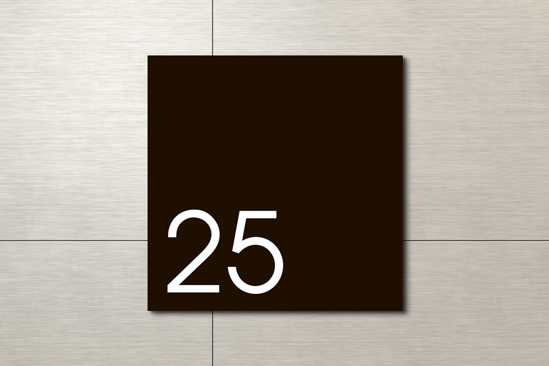 Contemporary Acrylic Glass Room Number Sign Custom Office Door Plaque ...