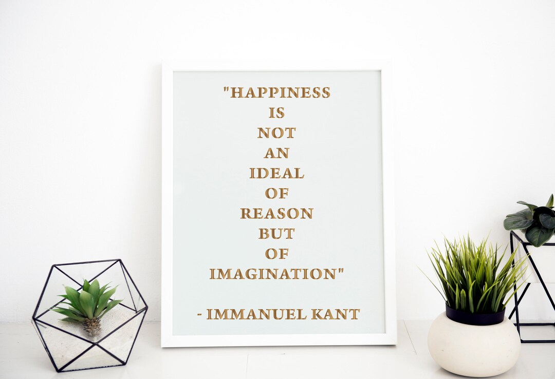 Kant Philosophy Quote Gold Poster, Home Office Wall Art - Etsy