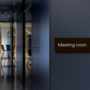Customizable Acrylic Glass Meeting Room Sign: Modern Office Decor - Etsy