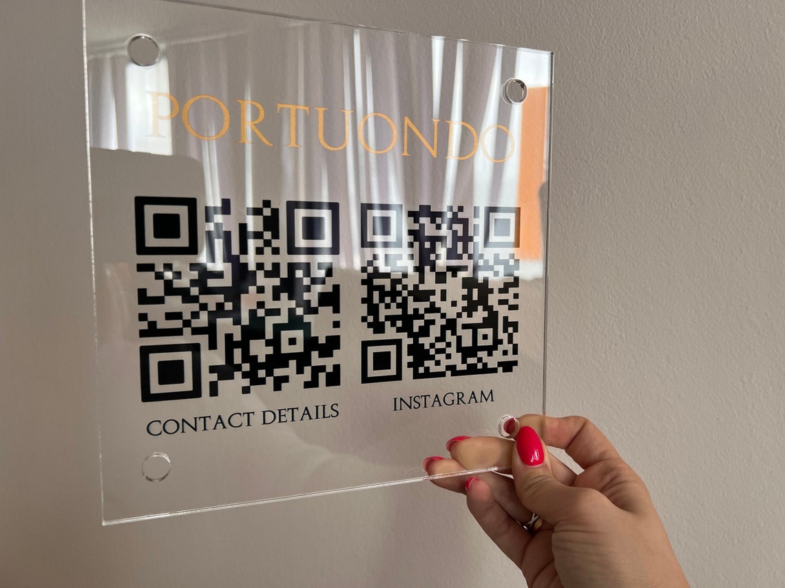 Scannable QR Code Sign Custom Door Signs Scan to Pay - Etsy