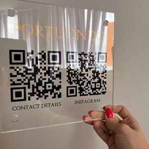 Custom Acrylic QR Code Sign: Scan to Pay, Business Door Sign - Etsy