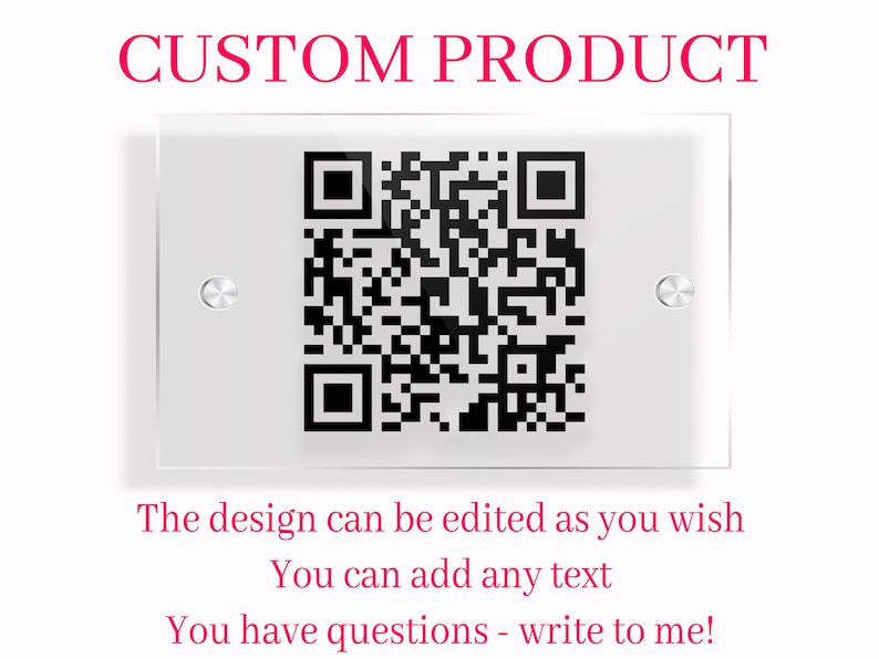 QR Code Sign, Custom Hotel Room Front Door Signs, Customizable ...