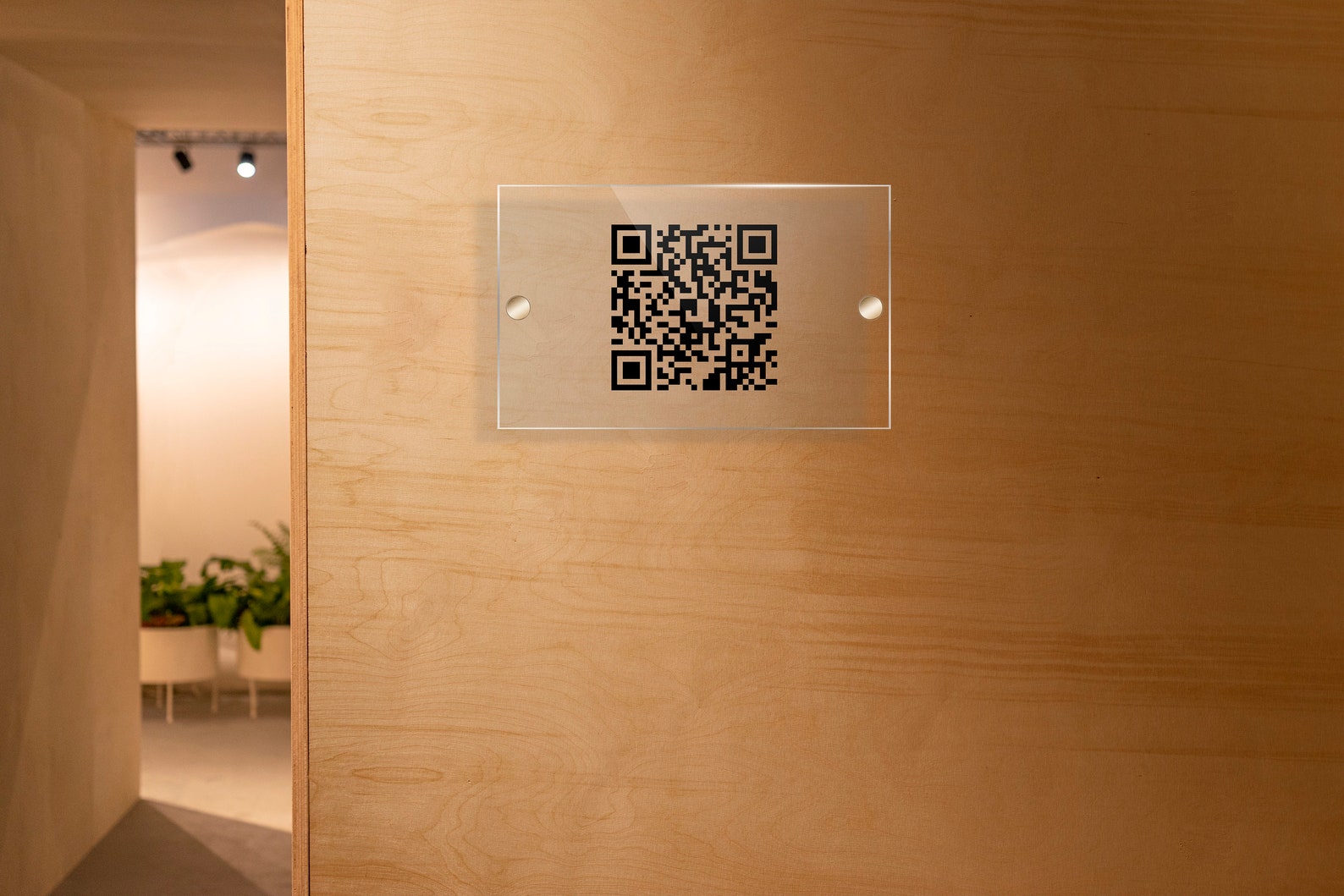 QR Code Sign, Custom Hotel Room Front Door Signs, Customizable ...