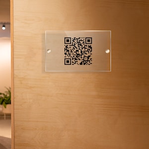 QR Code Sign, Custom Hotel Room Front Door Signs, Customizable ...