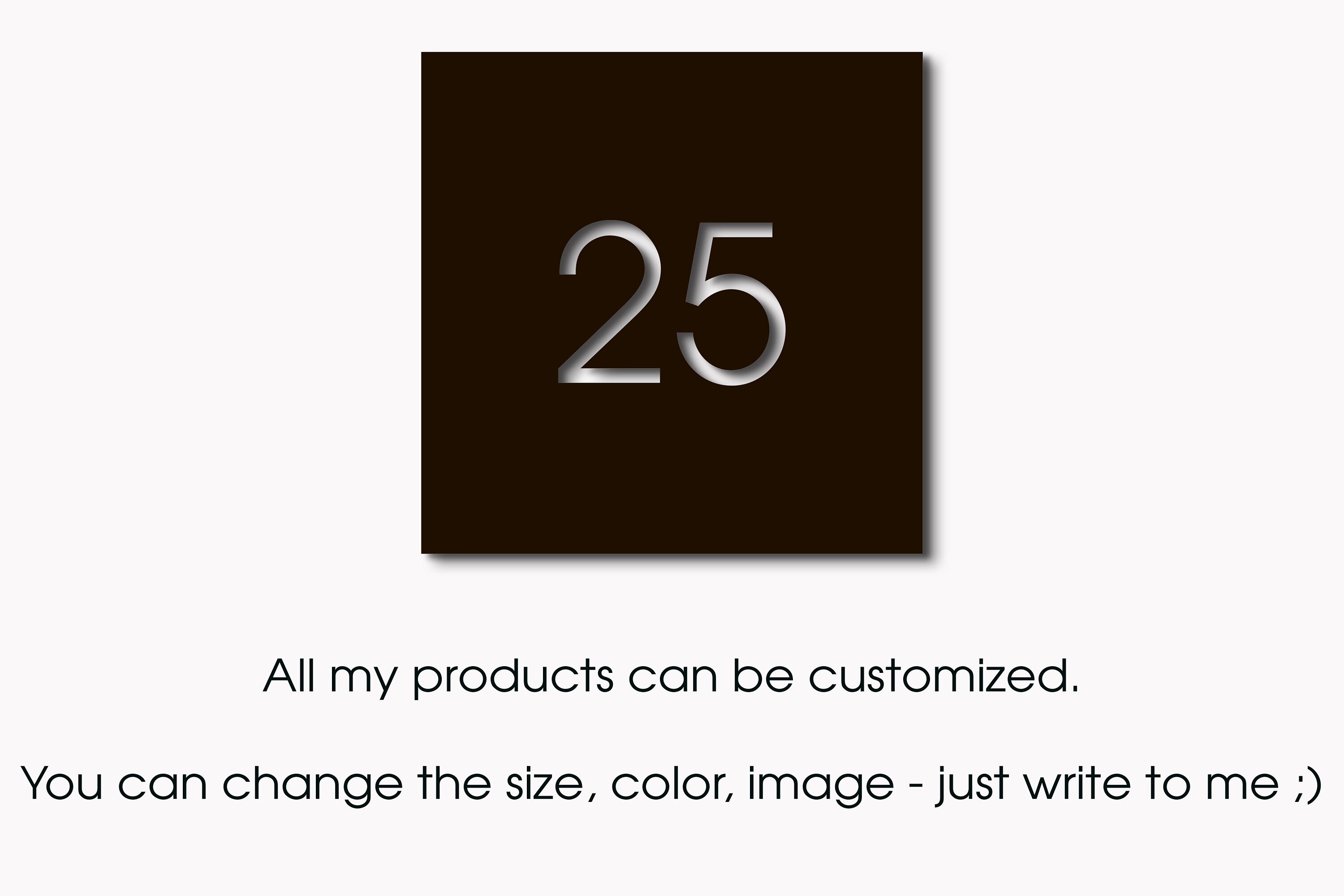 Personalized Acrylic Room Number Sign: Modern Office Door Plaque - Etsy