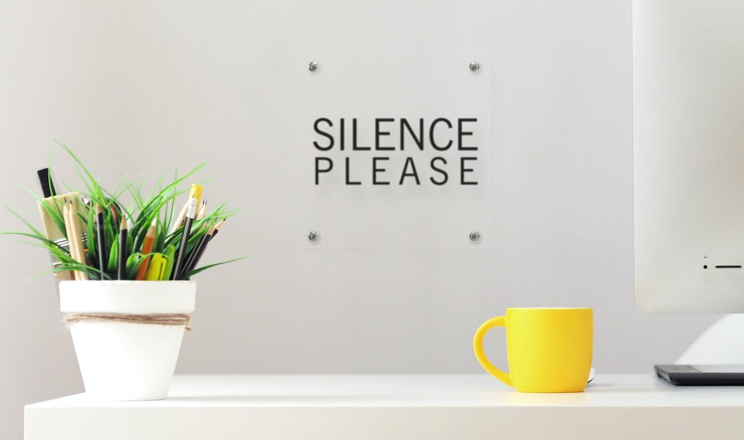Please Keep Quiet Sign, Silence Needed Library Spa Baby Room Decor ...