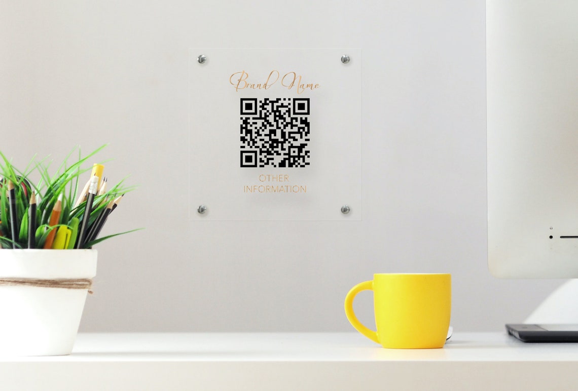 Scannable QR Code Sign Custom Door Signs Scan to Pay - Etsy
