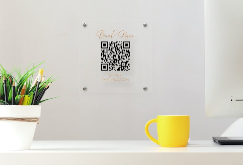 Custom Acrylic QR Code Sign: Scan to Pay, Business Door Sign - Etsy