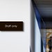 Modern Acrylic Glass Sign Staff Only - Elegant Office Door Plaque ...