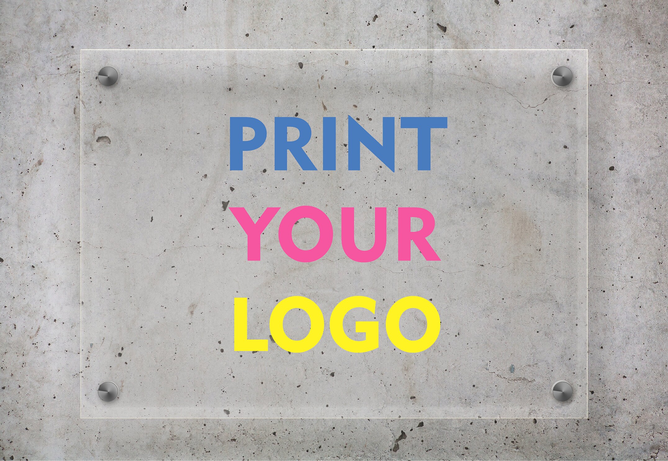 Print Your Logo, Custom Print, Acrylic Glass, Transparent Sign, Office ...