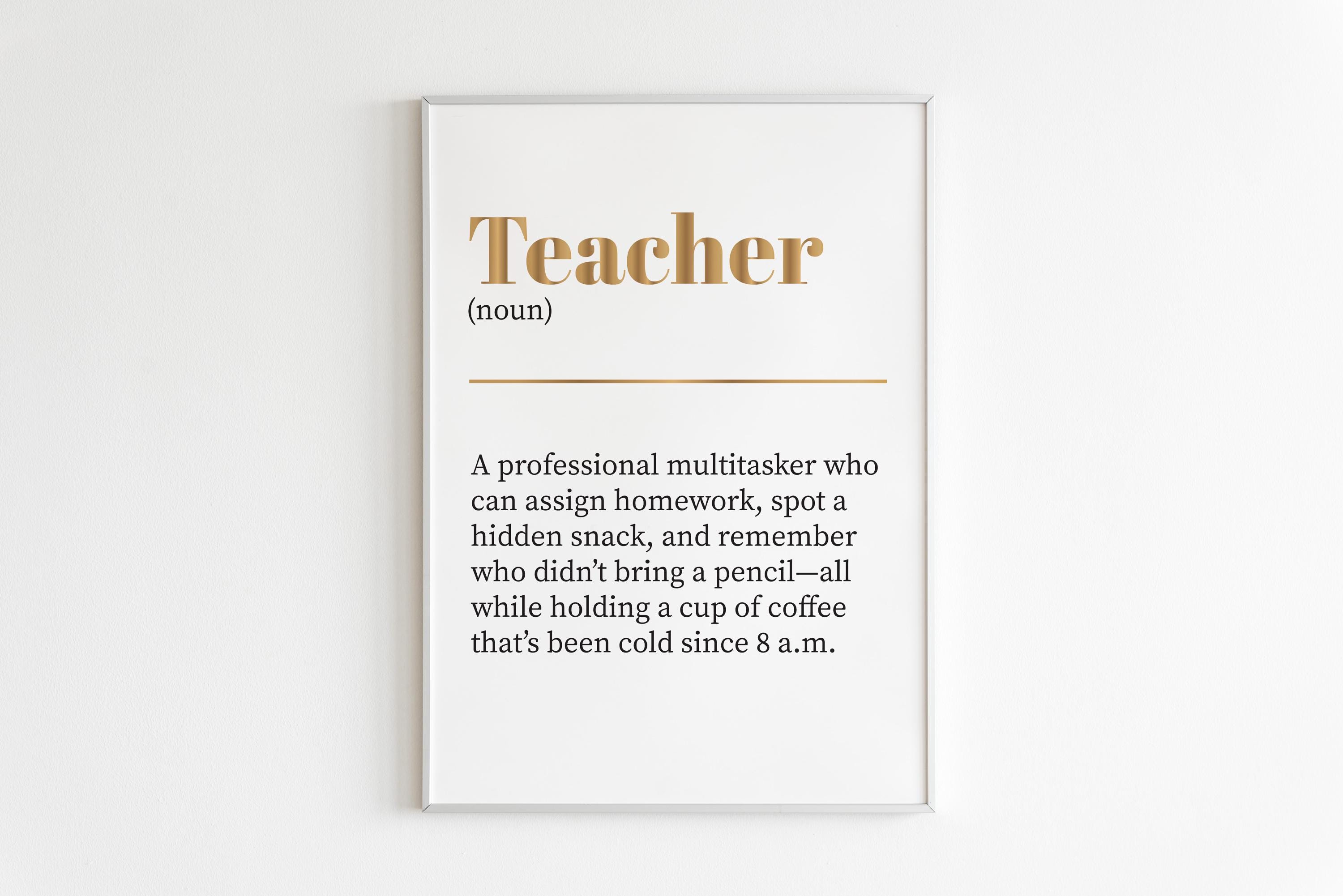 Funny Teacher Definition Poster: School Class Decor - Etsy
