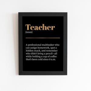 Funny Teacher Definition Poster: School Class Decor - Etsy
