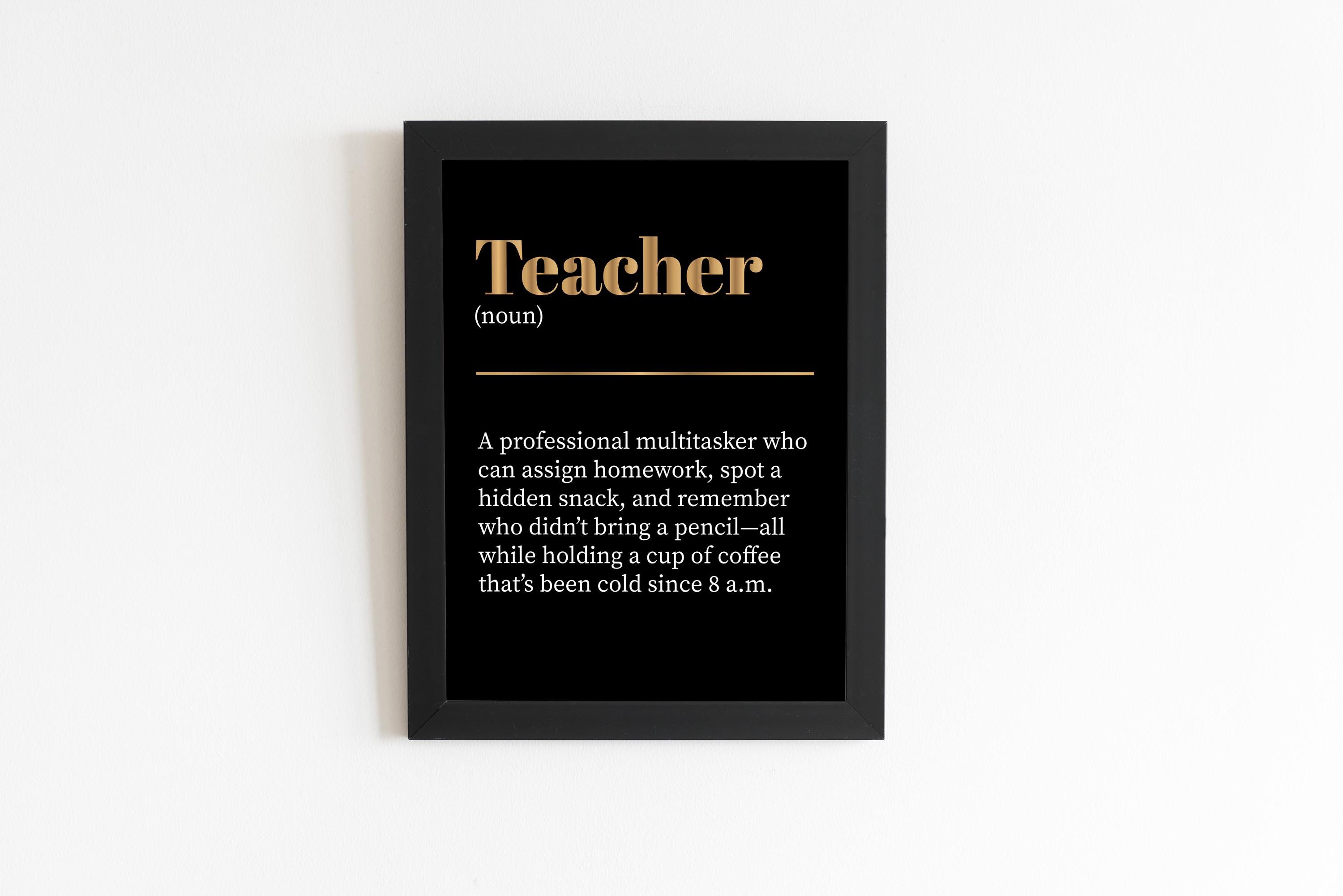 Funny Teacher Definition Poster: School Class Decor - Etsy