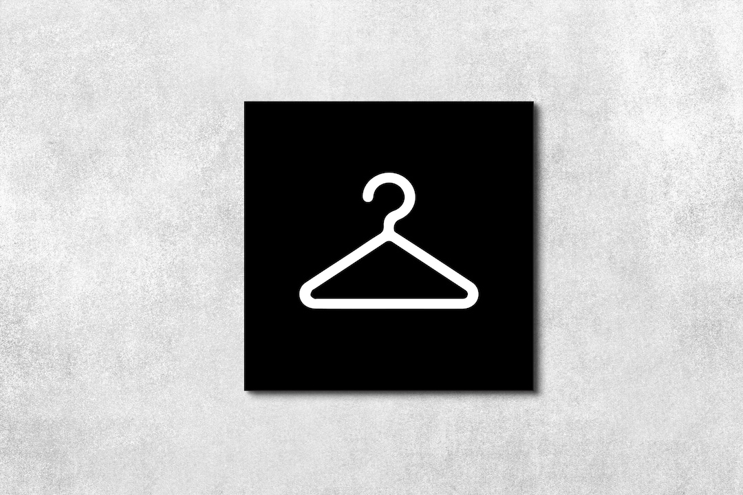 Coat Closet Sign Black and Gold Acrylic Plaque for Doors Wardrobe ...