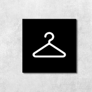 Coat Closet Sign Black and Gold Acrylic Plaque for Doors Wardrobe ...