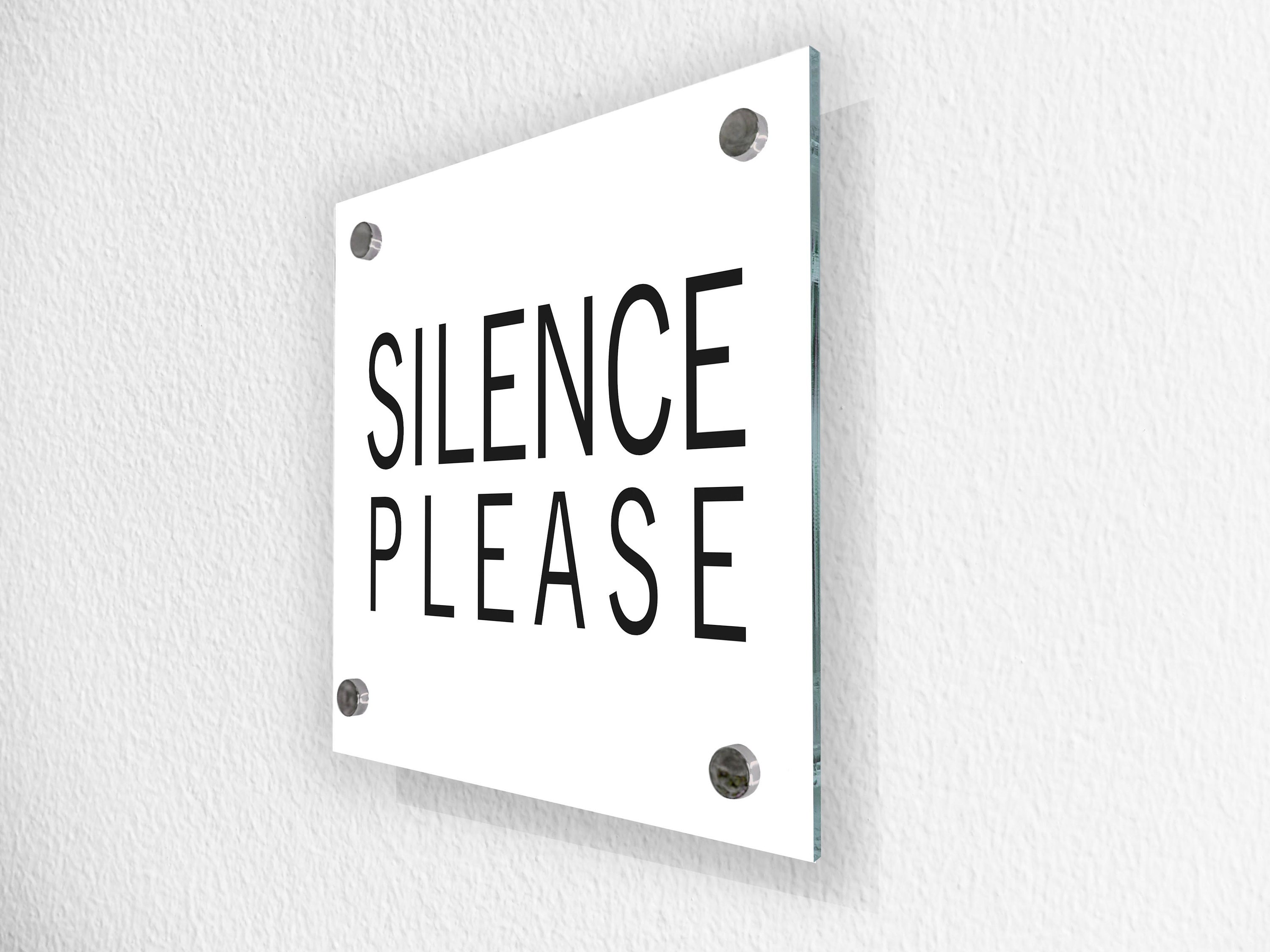 Silence Please Sign Board