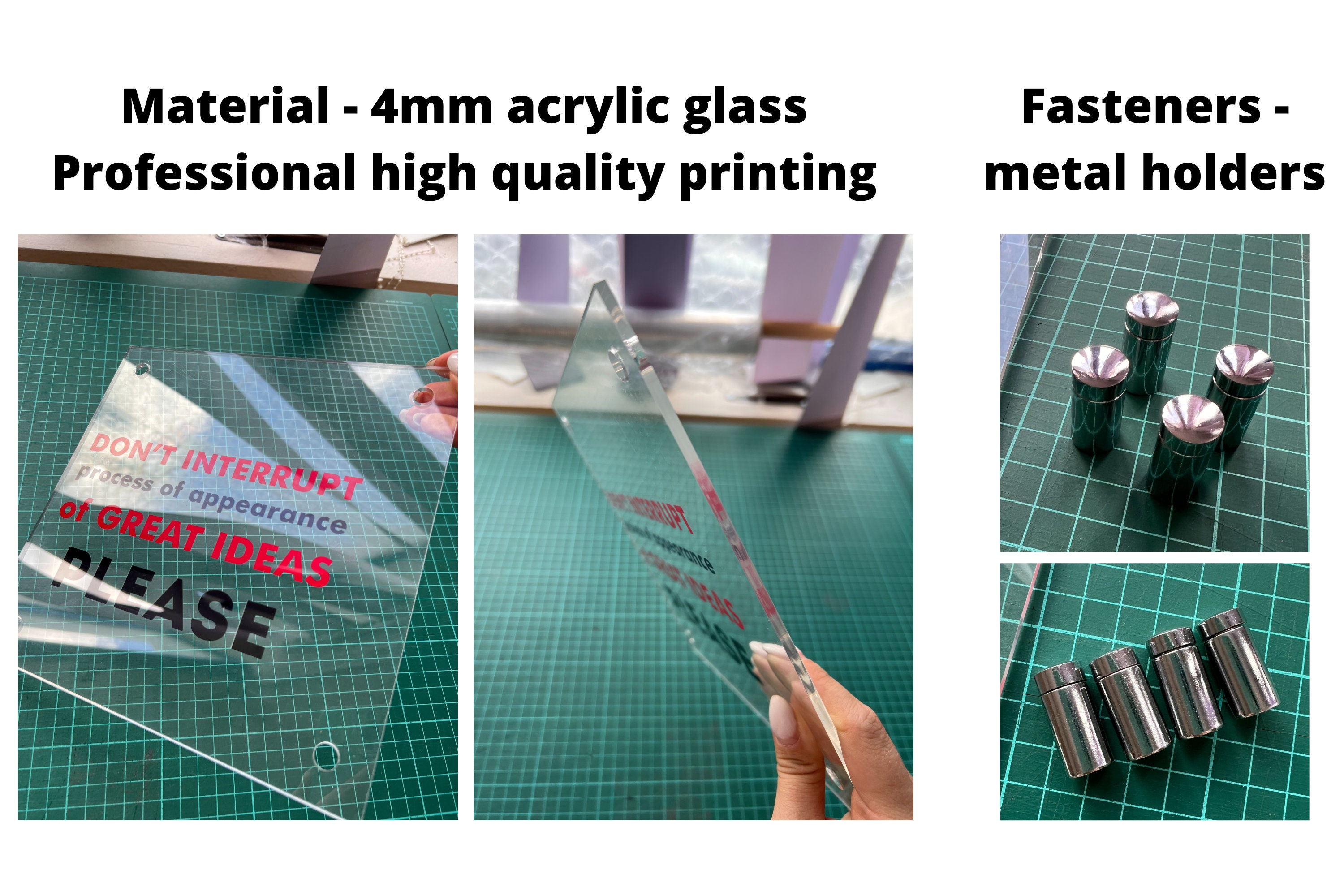 Round Reception Logo Sign Acrylic Glass Company Name Outdoor - Etsy