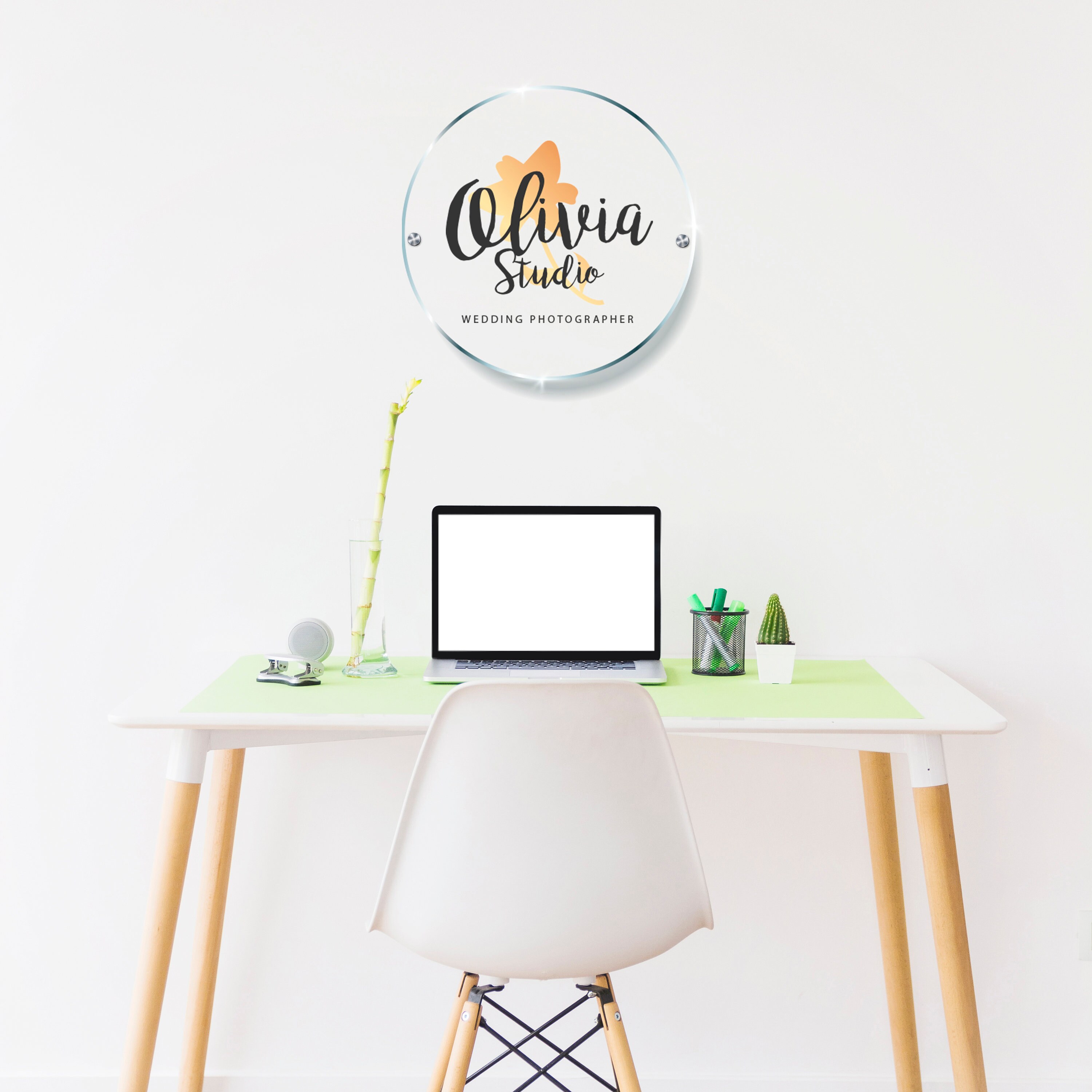 Round Reception Logo Sign Acrylic Glass Company Name Outdoor - Etsy