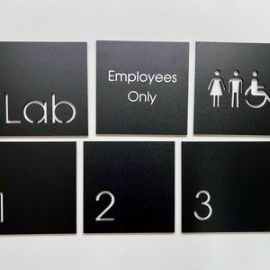 Minimalistic Acrylic WC Restrooms Sign - Elegant Bathroom Toilet Door ...