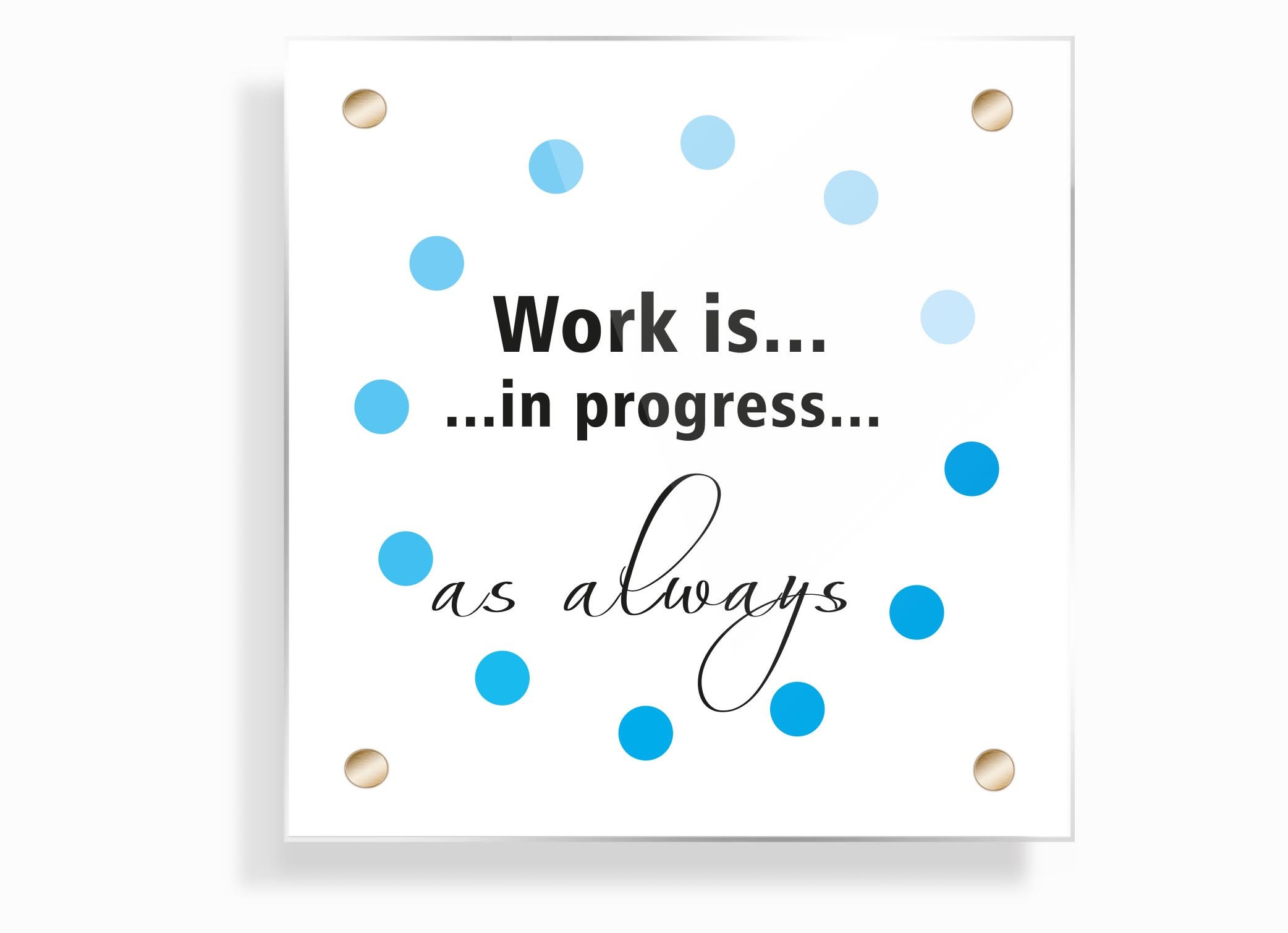 Work In Progress As Always Sign Funny Bathroom Door Signs | Etsy