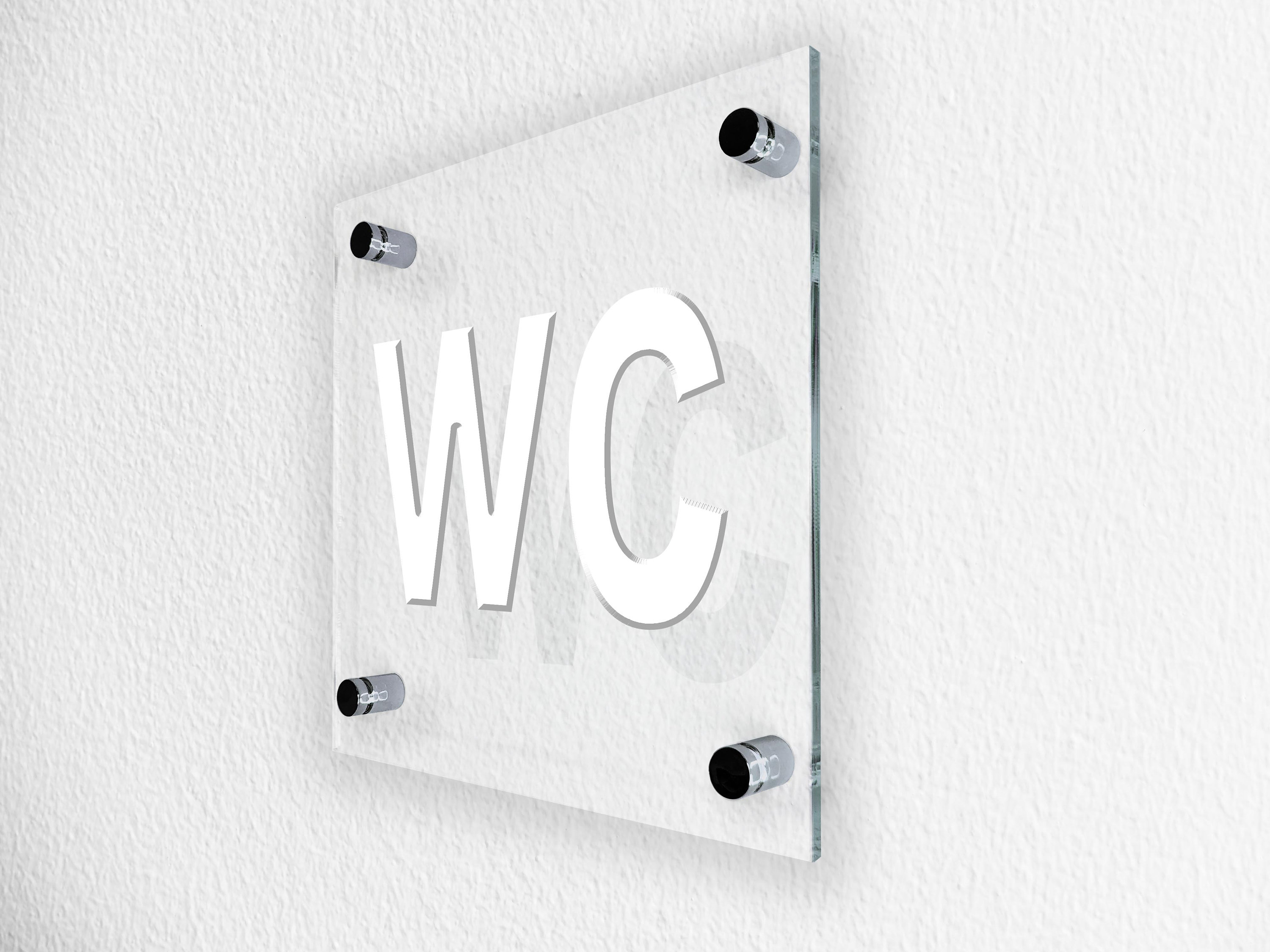 WC Restroom Sign Toilet Door Sign Wall Decor Bathroom - Etsy