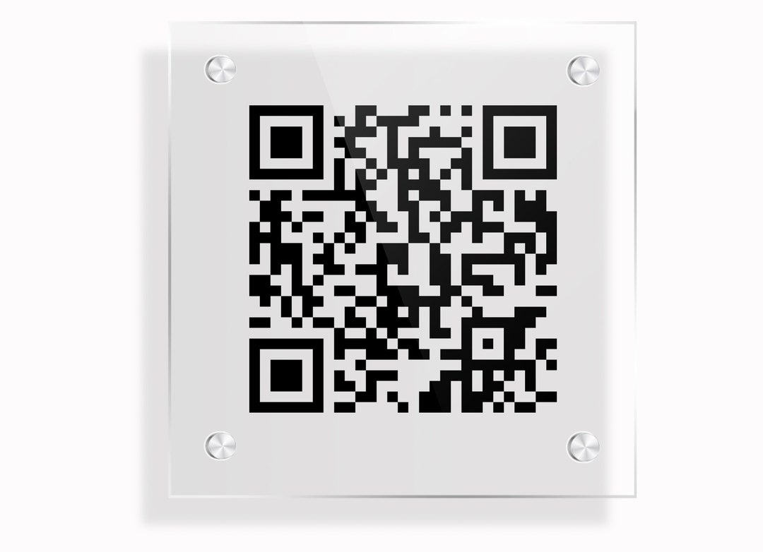 Transparent Acrylic QR Code Sign: Custom Business Signage - Etsy