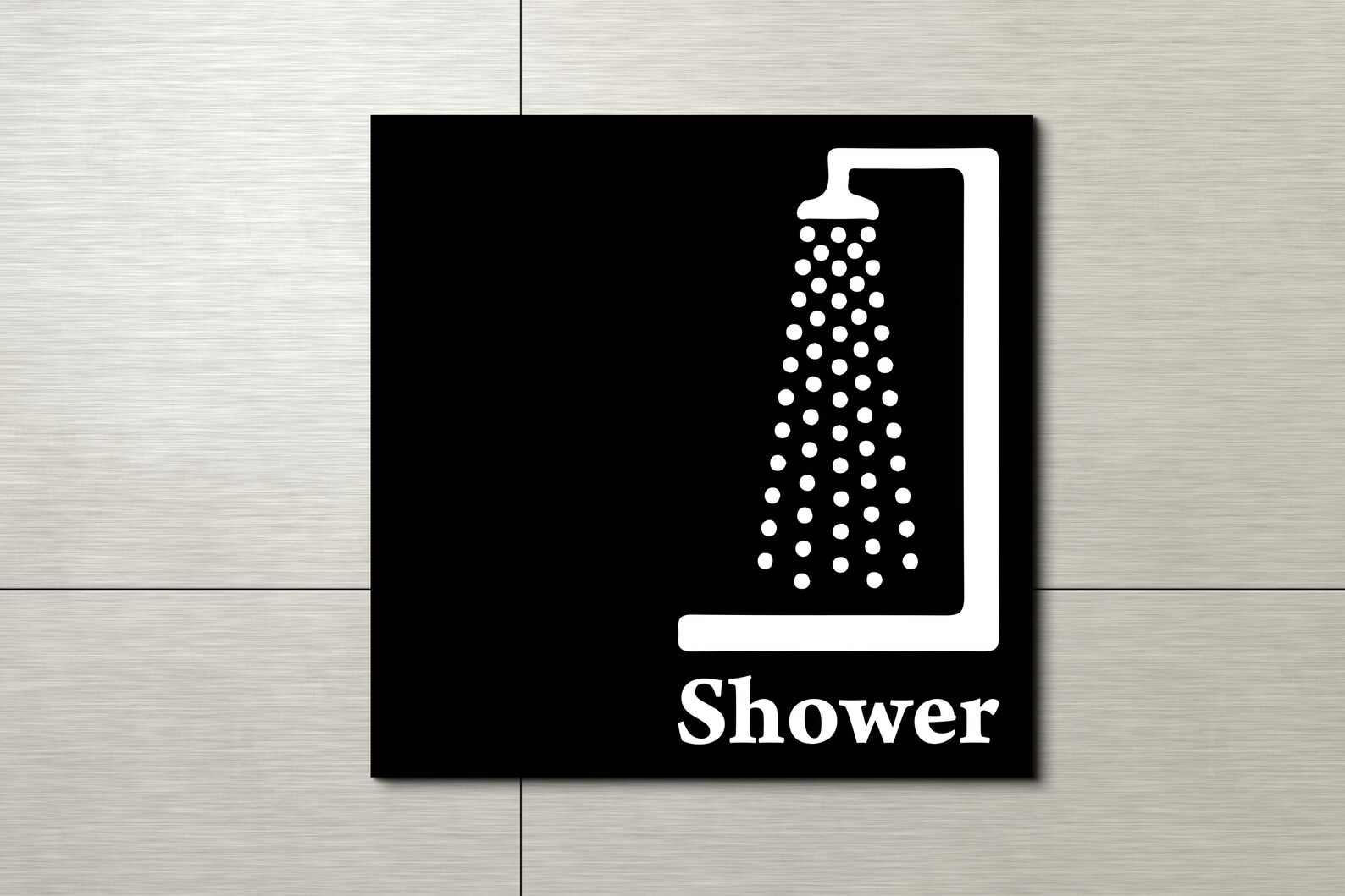 Shower Acrylic Sign Modern Bath Sign for Doors Indoor & Outdoor Laundry ...
