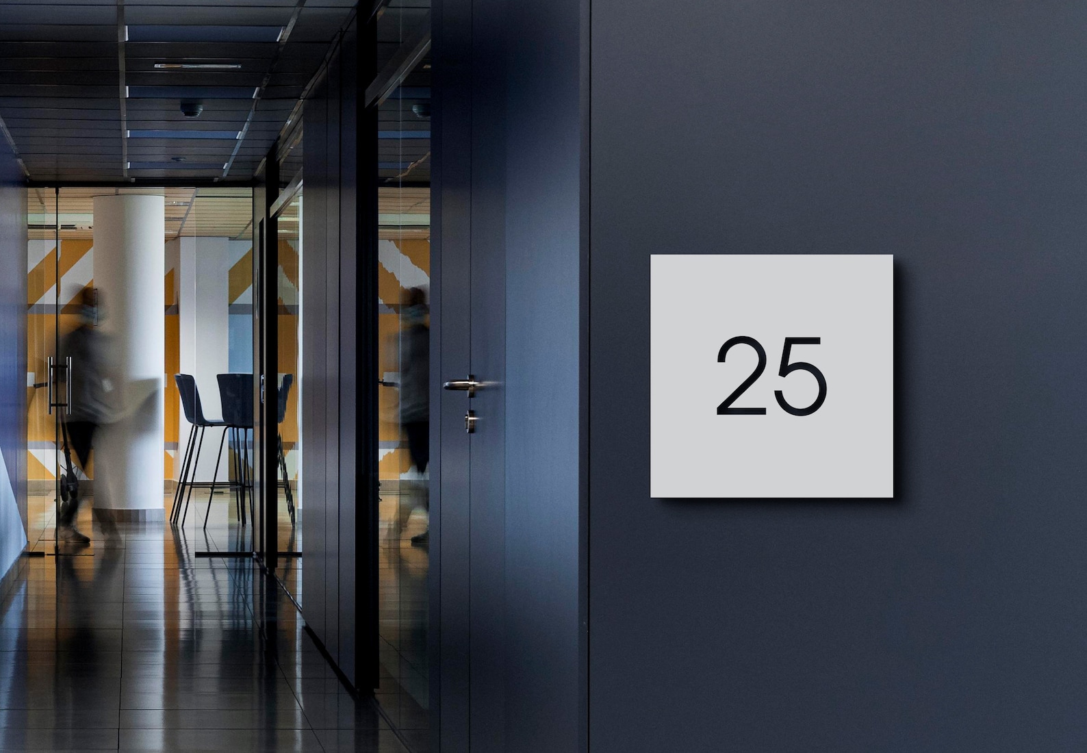 Personalized Acrylic Room Number Sign: Modern Office Door Plaque - Etsy