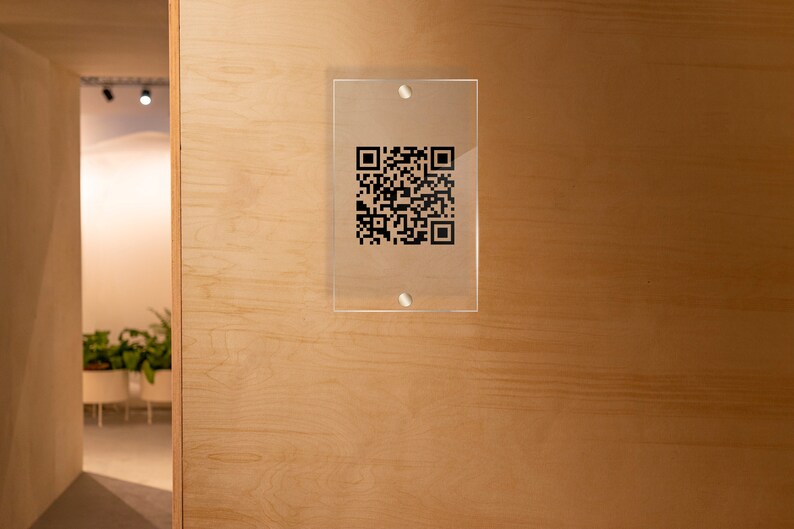 QR Code Sign, Custom Hotel Room Front Door Signs, Customizable ...