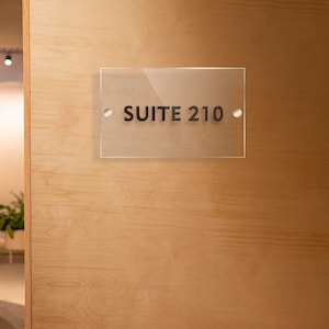 Custom Acrylic Glass Door Sign: Suite Number, Hotel Room, Office - Etsy