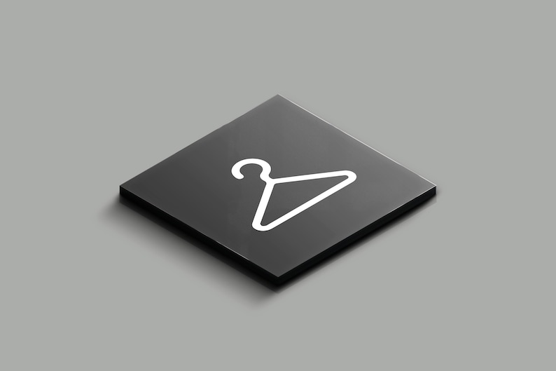 Coat Closet Sign Black and Gold Acrylic Plaque for Doors Wardrobe ...