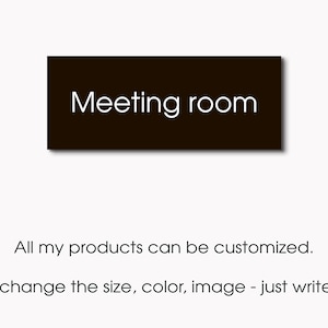 Customizable Acrylic Glass Meeting Room Sign: Modern Office Decor - Etsy