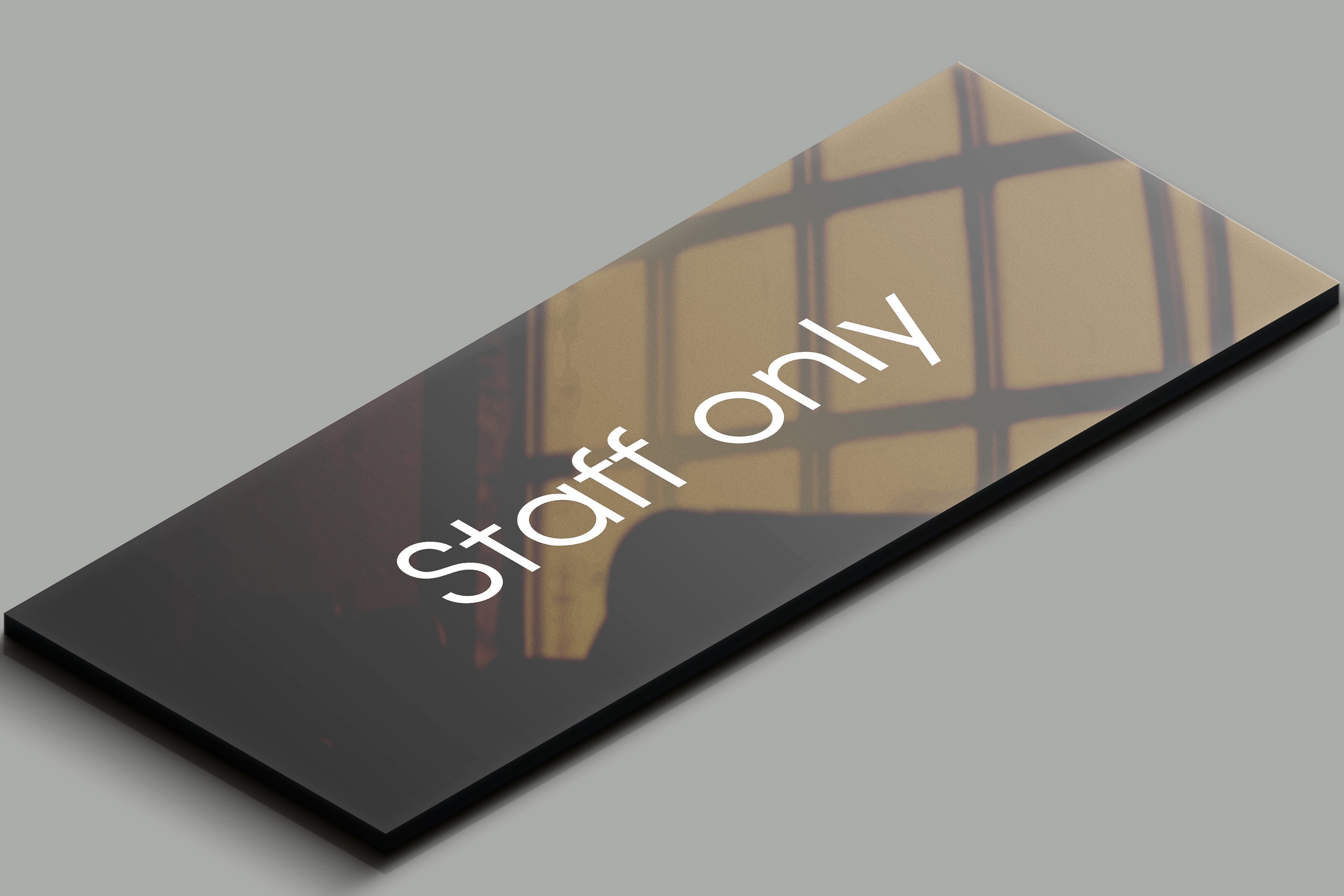 Modern Acrylic Glass Sign Staff Only - Elegant Office Door Plaque ...