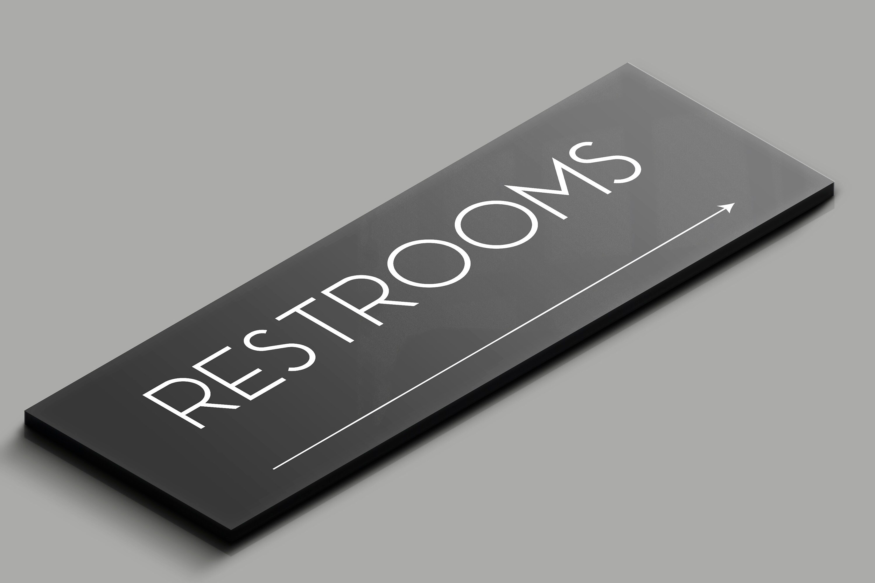 Restroom Acrylic Premium Sign Male Female All Gender WC Toilet Door ...