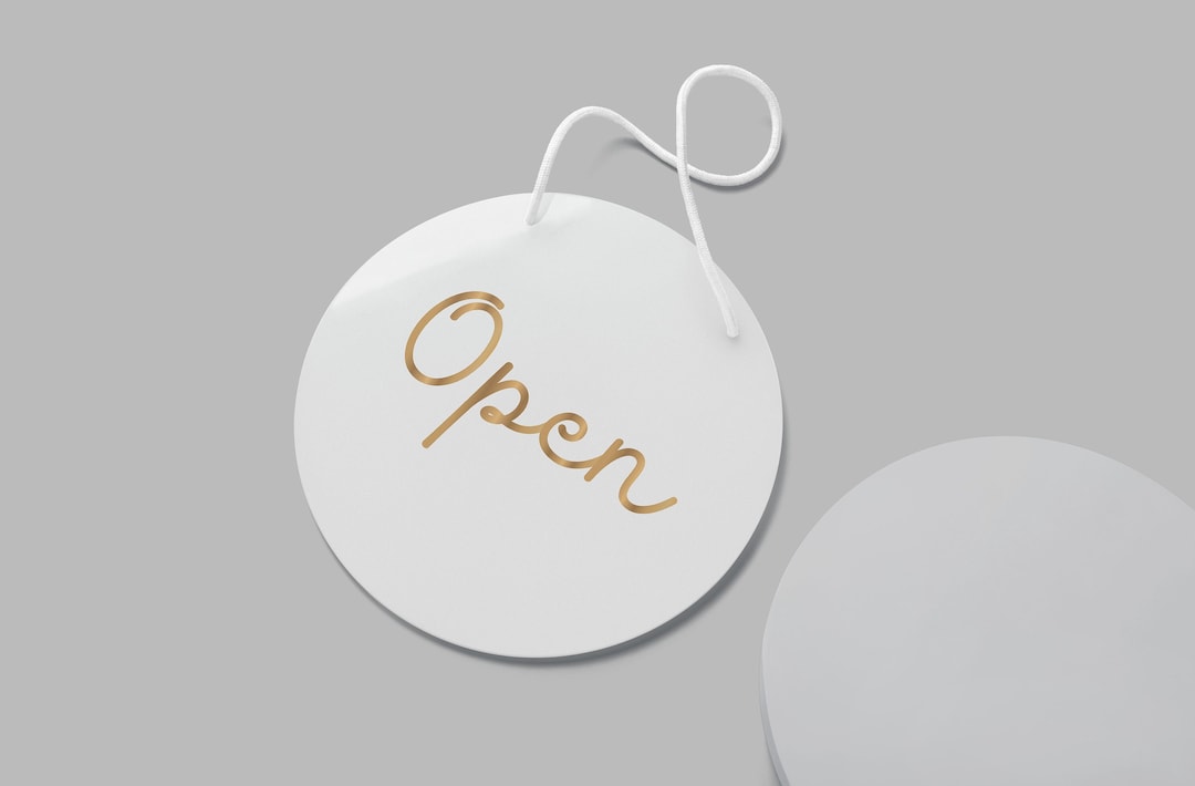 Modern Acrylic Open Closed Door Sign: Business, Salon, Cafe - Etsy
